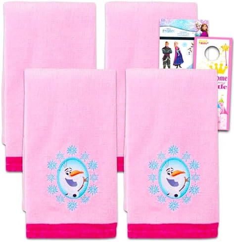 Amazon.com: Disney Frozen Hand Towel Set 4 Pack - Bundle with Frozen ...