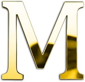 Gold 20cm Large Size Thickened 3D Acrylic Mirror Letters - Free ...