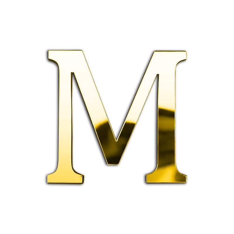 Gold 20cm Large Size Thickened 3D Acrylic Mirror Letters - Free ...