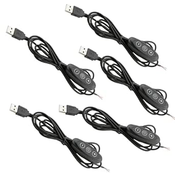 Amazon.com: MISYNLON 5Pcs USB Pigtail with ON/Off Switch, 5V 2A USB 2.0 ...