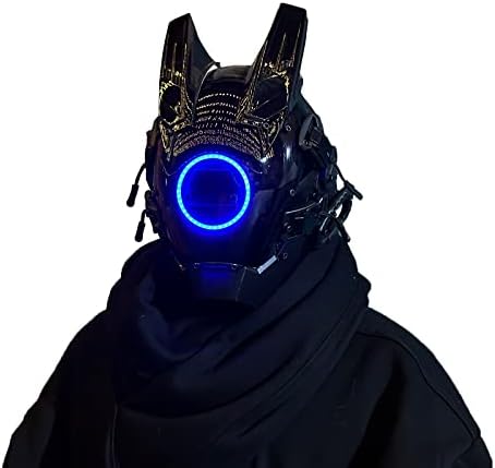 Amazon.com: JAUPTO Techwear Mask Punk Mask Helmet ,LED Light Cool ...