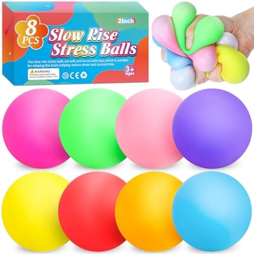 Amazon.com: 8 Pack Slow Rising Stress Ball,Stress Balls for Kids Adults ...