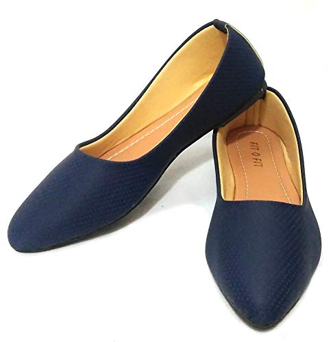 Buy Fit O Fit Women's Synthetic Leather Flat Formal Bellies (EU 37 / UK ...