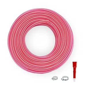 Garbnoire 25 Meter 0.5 Inch PVC Pink Striped Water Pipe| Lightweight ...