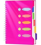 Amazon.com : Hardcover Spiral Notebook with Tabs 7"x10" Large Spiral ...