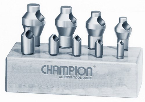 Champion CSK-SET-1 Zero Flute 82-Degree Countersink Set, 9-Piece ...