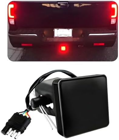 Amazon.com: KVAEY 15 LED Brake Light Trailer Hitch Cover, Super Bright ...