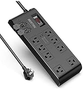 Amazon.com: BESTEK 4,000 Joules Surge Protector with USB, Power Strips ...