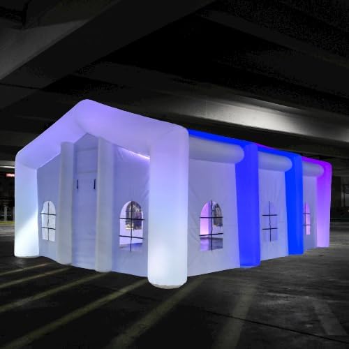 Large Inflatable Nightclub Cube Tent with LED Lighting Suitable for ...