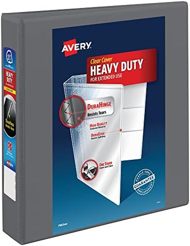 Avery Heavy-Duty 3 Ring Binders, Customizable Cover, 1.5 Inch Binder ...
