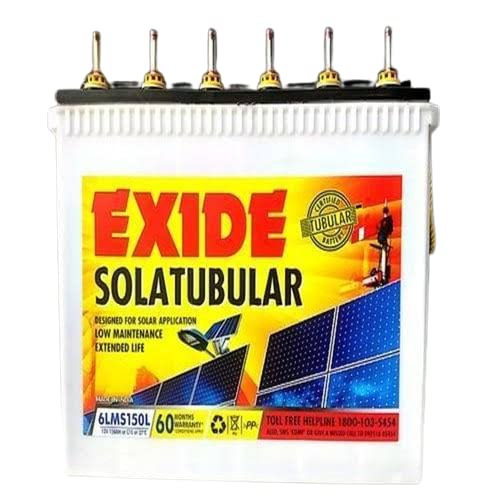 Exide solar C10 tubular battery -150AH Inverter Battery Rechargeable ...