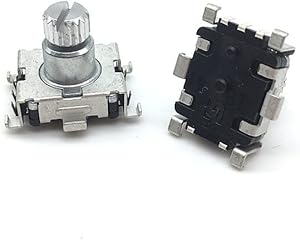 Potentiometer 50pcs/lot EC11 Rotary Encoder Code Switch 30 Position With Push Button Switch SMD ...