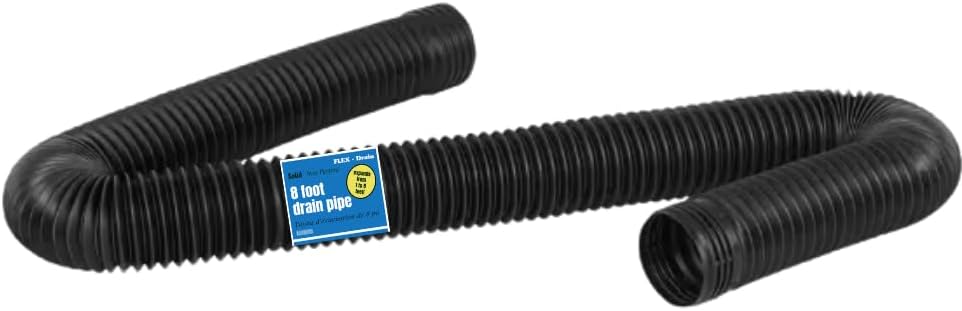 Amazon.com: 4 Inch Expandable Solid Drain Pipe – Flexible Black ...