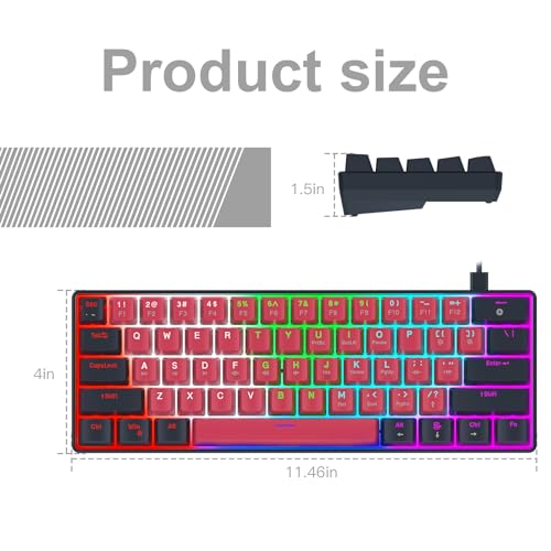 Snapklik.com : RAZEAK Portable 60% Mechanical Gaming Keyboard