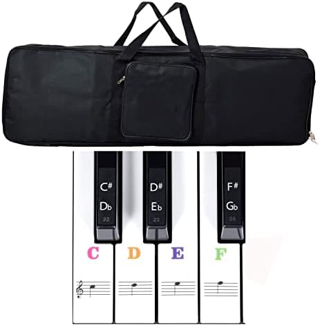 DOMENICO Piano Keyboard Stickers For 88/61/54/49/37 Key, Bold Letter ...