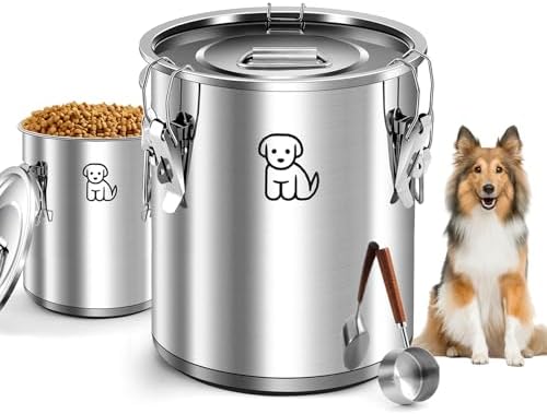 Amazon.com: Paw Libero 25 Lbs Stainless Steel Dog Food Storage ...