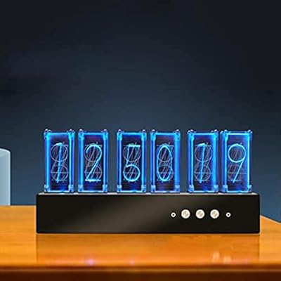 ZAIED Modern Tabletop Nixie Tube Clock, LED Glow Digital Tube Clock ...
