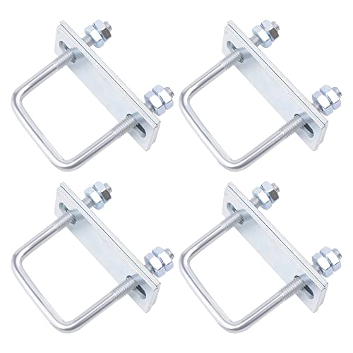 U-Bolts 4pcs Square Brackets U Bolts U-Clamp M8 Bolts U-Bolts with Nuts ...