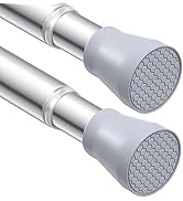 Amazon.com: White Tension Curtain Rod for Windows 28 to 48 inch ...