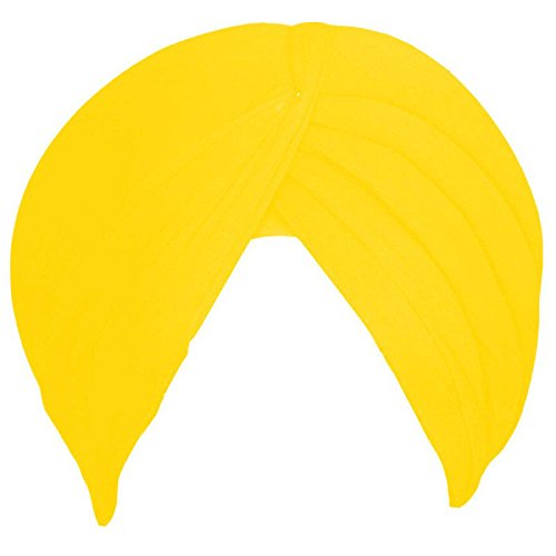 Buy Sikh Turban/Pagdi Yellow 5.5m (Unstitched Pagg) at Amazon.in
