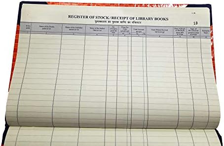 LRS Library Book Receive Register - 70 GSM Ledger Paper (60 Pages ...
