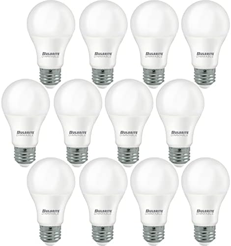 Bulbrite Pack of 12 Item 774235 A19 LED Bulb, 9W, 60W Equiv., Dimmable ...