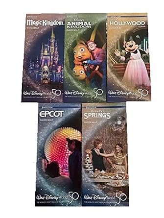 Disney Parks 50th Anniversary Guide Map Information Brochures Set of (5 ...