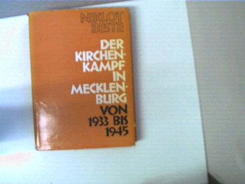 Der Kirchenkampf in Mecklenburg von 1933 bis 1945. : Amazon.de: Bücher