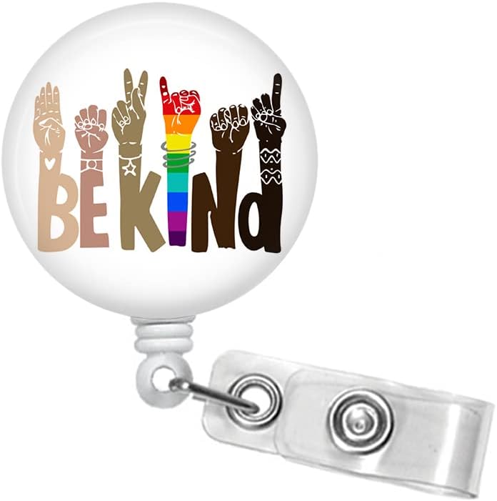 Amazon.com : Be Kind Badge Reel/Bee/Retractable Badge/Nurse Badge/Badge ...