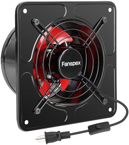 Amazon.com: Fanspex 6-in Window Exhaust Fan for Bathroom, 17W Wall ...