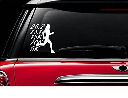 Amazon.com: StickerLoaf Brand Runner Girl Races Decal Half Marathon ...