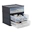 AOC24 Plastic A4 Drawer Unit – Medium 3 Deep Drawers, Slimline Desktop ...