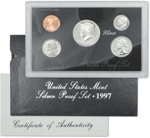 1997 Silver Proof Set U.S. Mint Original Government Packaging OGP COA ...