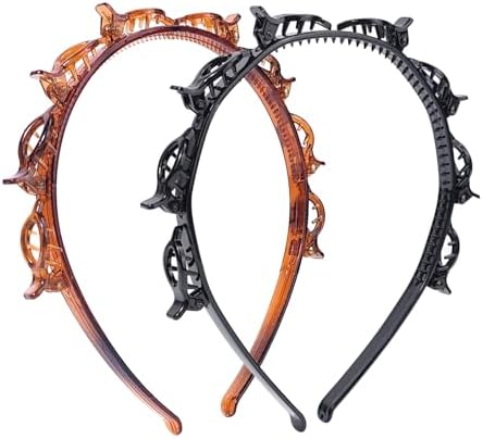 Amazon.com : HFZRZFH 2 Pack Clip Headband for Twisty Bangs, 90s Hair ...