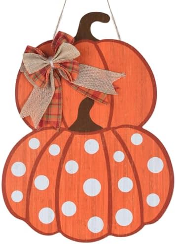 Amazon.com : Deroro Hello Fall Scarecrow Sign for Front Door Decor ...
