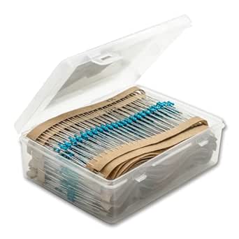 50 Values 1350 Pcs electronic Resistor Kit 0 Ohm-5.6M Ohm with 1% 1/4W ...