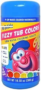 Amazon.com: Kid's New Fizzy Tub Colors, Assorted Colors, Unscented, 150 ...