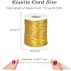 Amazon.com: joycraft 110Yards Gold Elastic String - 1MM Metallic ...
