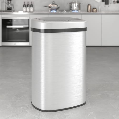ADVWIN Rubbish Bin 50L Motion Sensor Bins Smart Kitchen Waste Trash Can ...