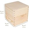 Creative Deco Square Wooden Storage Box Cube | 16x16x16cm (+/- 1cm ...