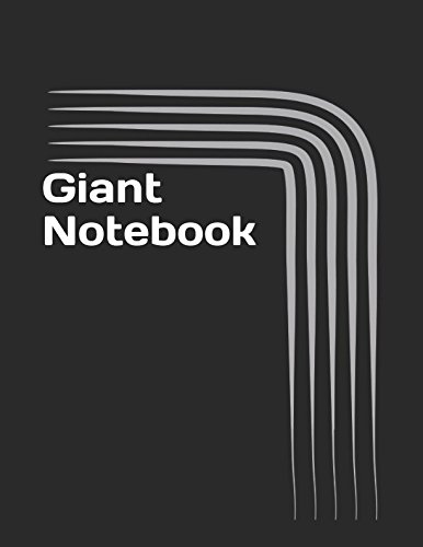 Amazon.com: Giant Notebook: Five Hundred Page Black with Grey Stripe ...