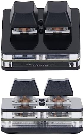 One Handed Programmable Mechanical Keyboard, Programming Macro Pad, USB 2 Key Mini Keypad ...