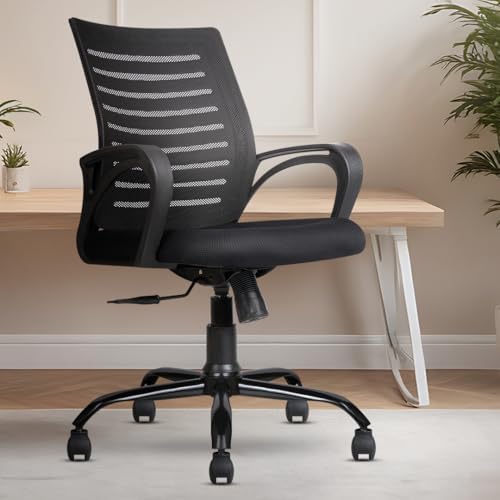 ASTRIDE Ace Mid Back Office Chair for Work from Home/Study Chair Height ...
