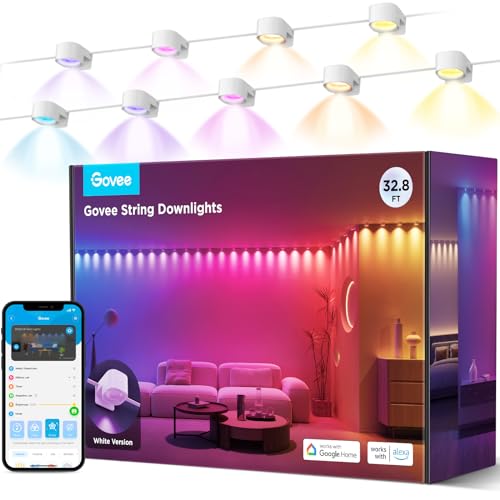 Govee RGBIC String Downlights, Smart LED String Lights Works with Alexa ...