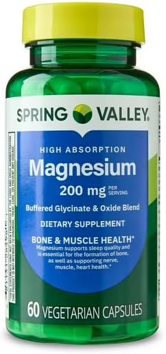 Amazon.com: Spring Valley High Absorption Magnesium 200 mg, Sleep ...