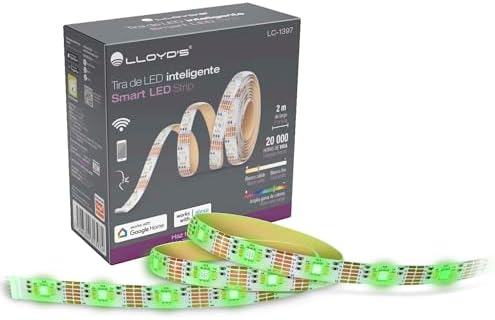 Lloyd's Tira LED Inteligente 2 m de longitud, 20000 horas de vida ...
