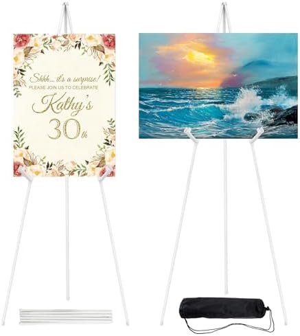 Amazon.com: EWOID 2 PCS White Easel Stand for Display Wedding Sign, 65 ...