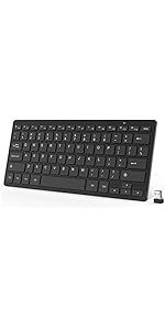 Amazon.com: OMOTON Wireless Keyboard - 2.4G USB, Compact and Quiet ...