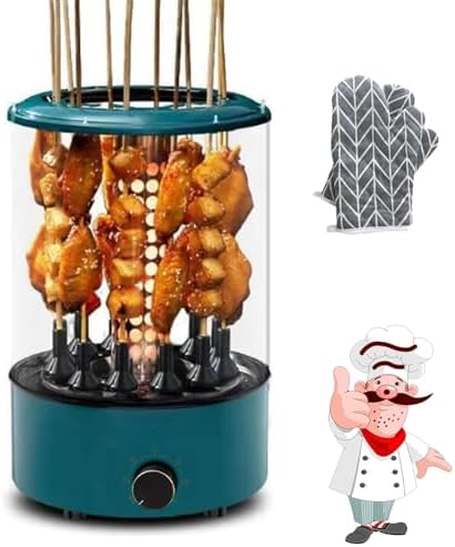 Amazon.com : XHJ Indoor BBQ Kabob Skewers Grill,Smokeless Auto 360 ...