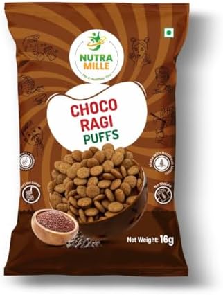 Nutra Mille Choco Ragi Puff | Crunchy Millet Snack Made with Ragi ...